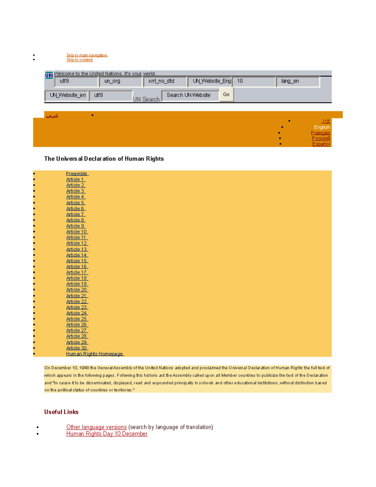 Universal Declaration OF Human Rights - Skip to main navigation Skip to ...