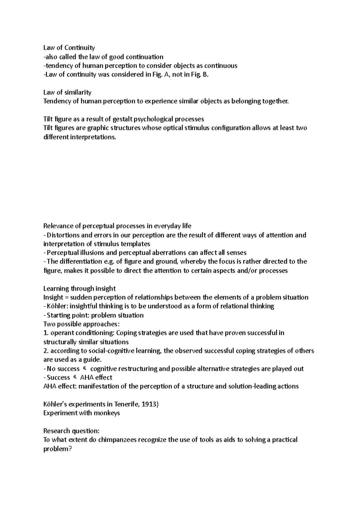 Law of Continuity - Social Psychology - Law of Continuity -also called ...