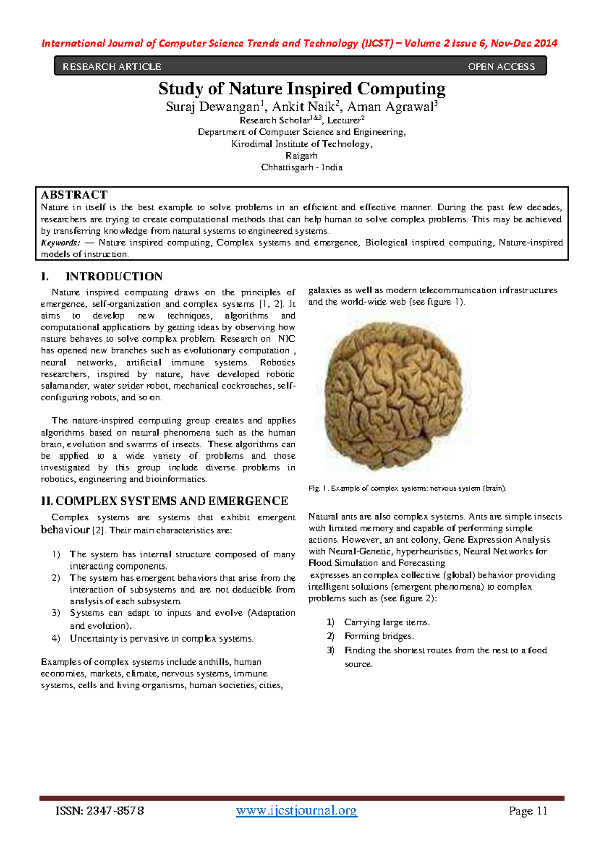 Advanced computer networks - Study of Nature Inspired Computing Suraj ...