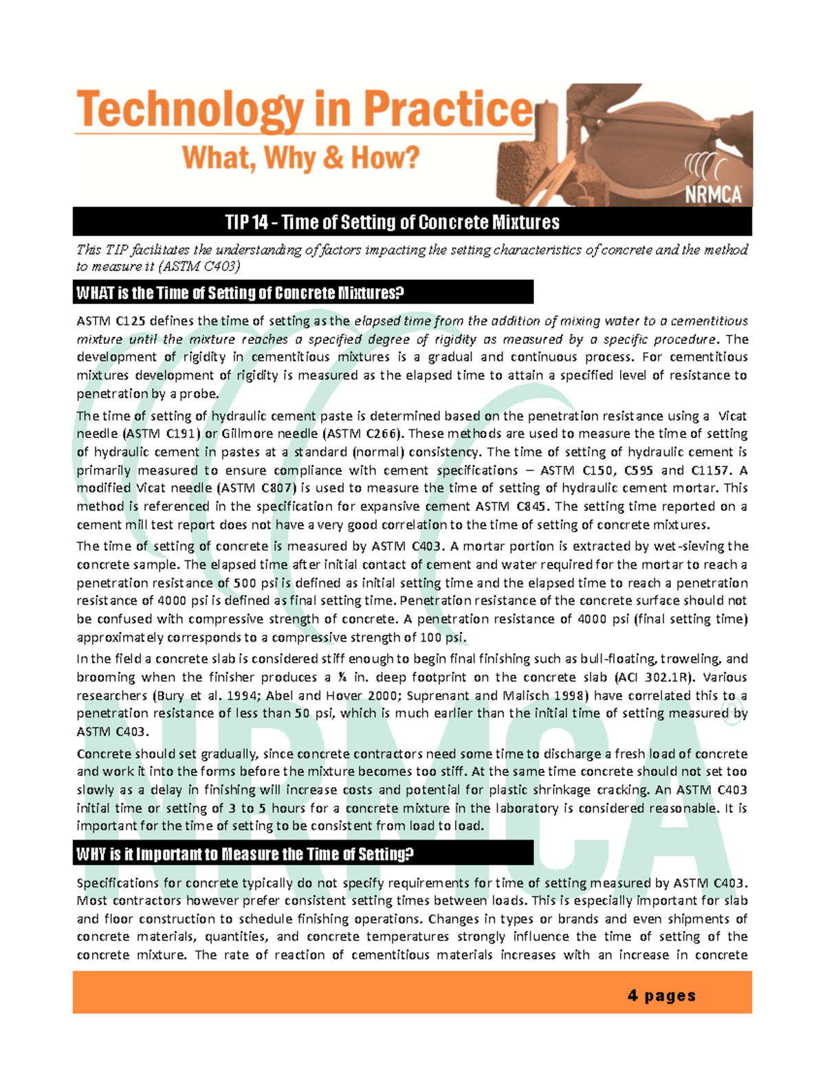 Tip14w - None - WHAT is the Time of Setting of Concrete Mixtures? WHY ...