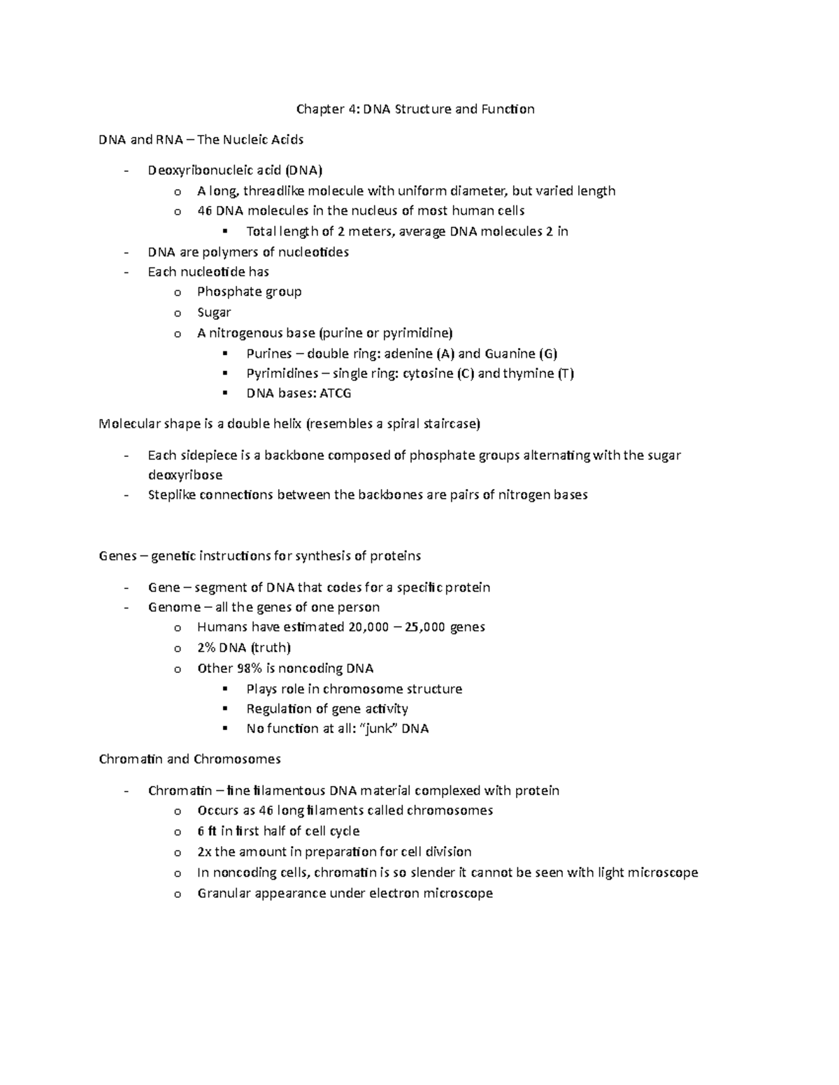 Chapter 4p1 Lecture Notes 4 BIO 181 Anatomy And Physiology I 