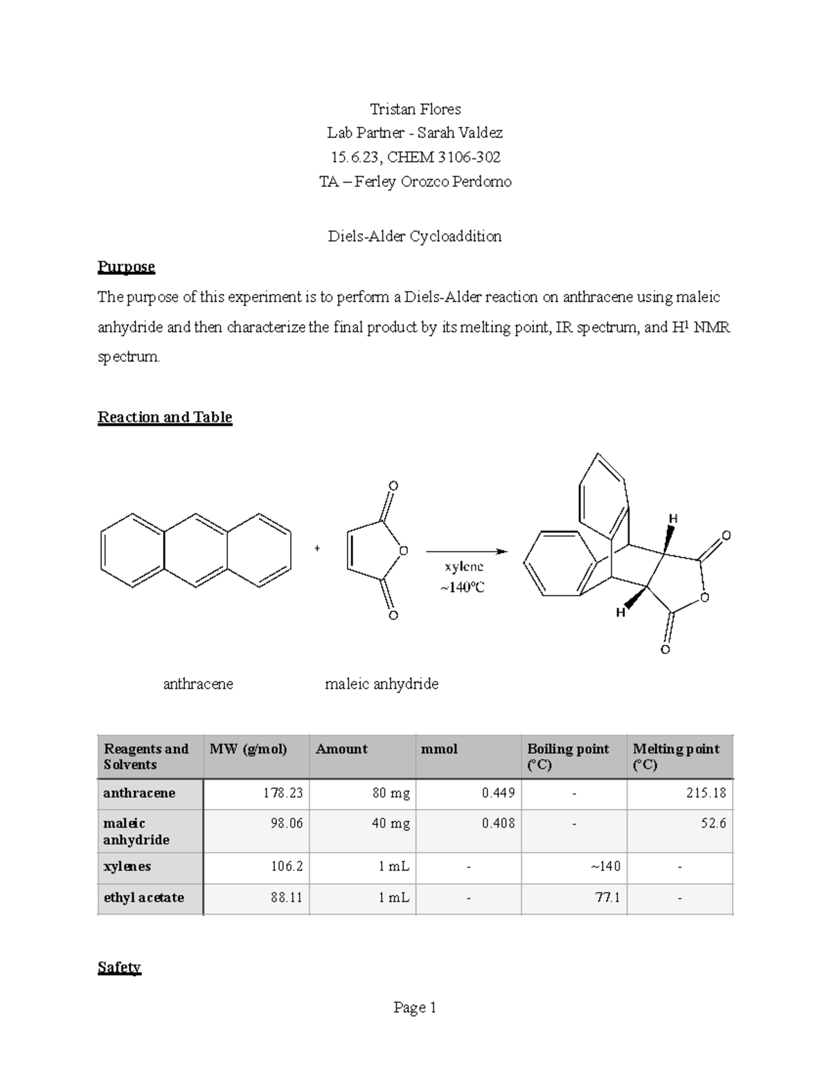 Lab Experiment 4 - CHEM 3106 - TTU - Studocu