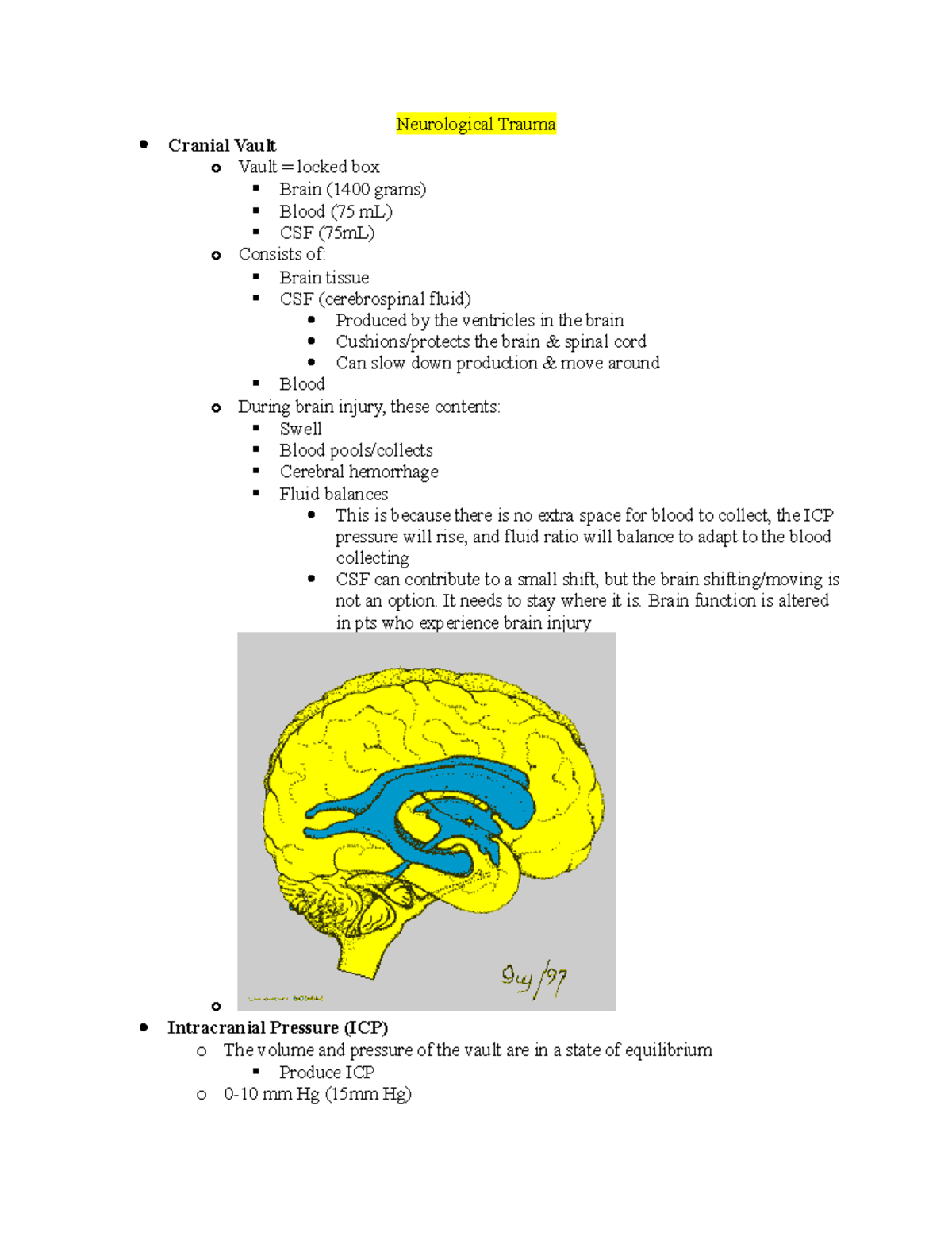 4090 Final Neuro - nujhuyt - Neurological Trauma Cranial Vault o Vault ...