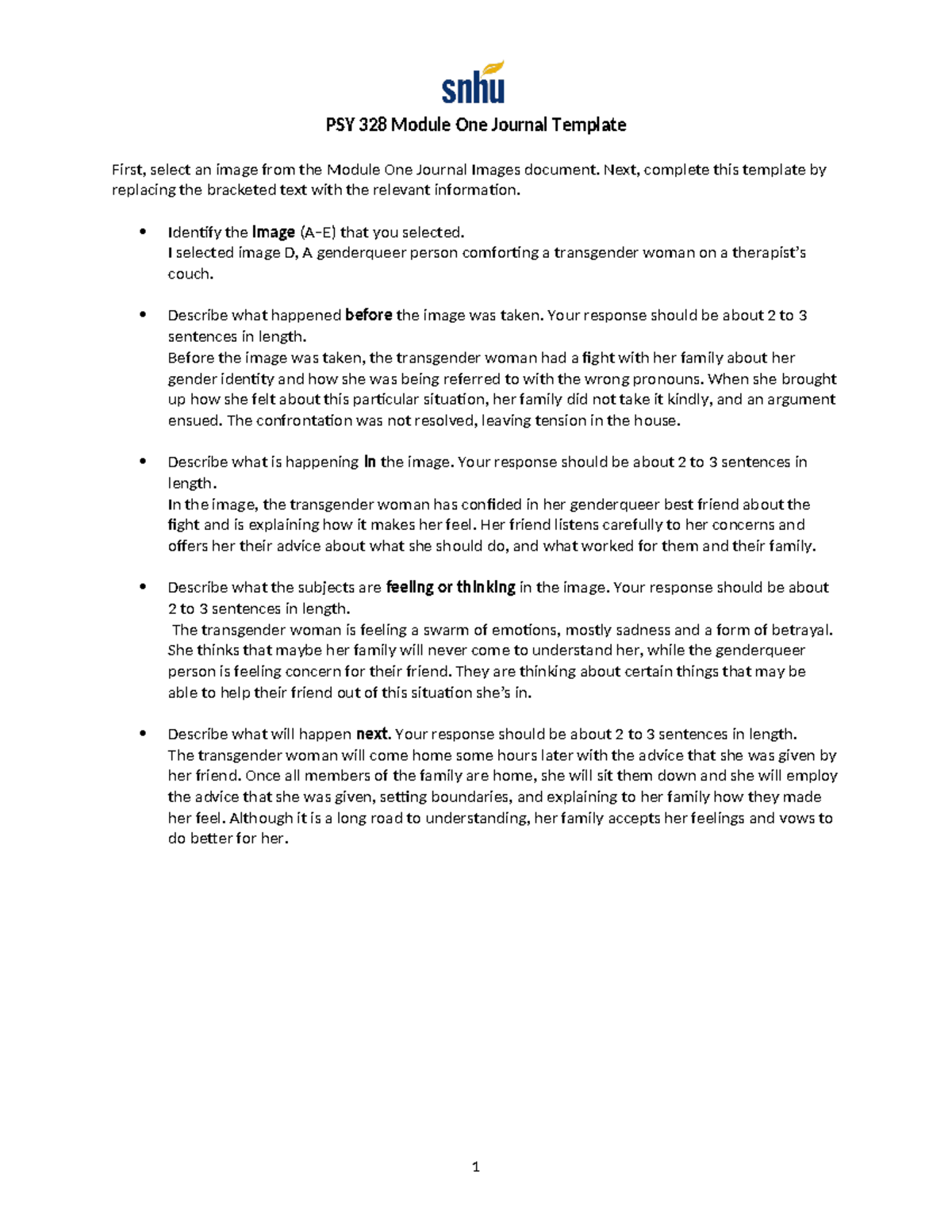 PSY 328 Module One Journal Template - PSY 328 Module One Journal ...