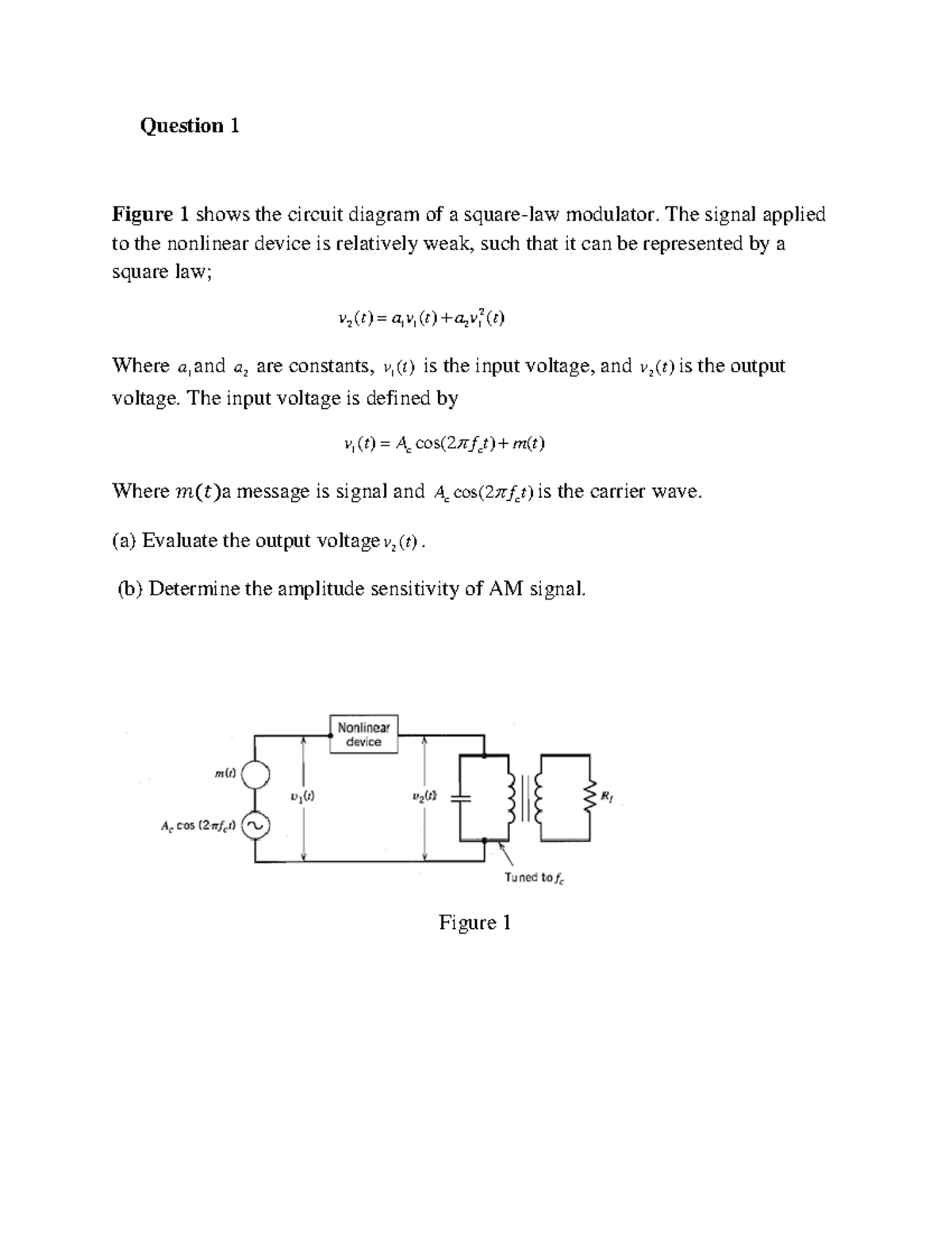 Ch2-Prob - signals assigments - Figure 1 shows the circuit diagram of a ...