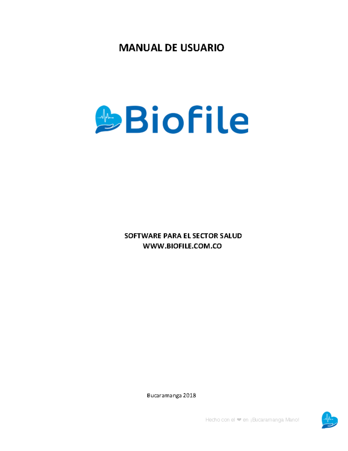 Manual parauso de biofile plataforma medica - MANUAL DE USUARIO ...