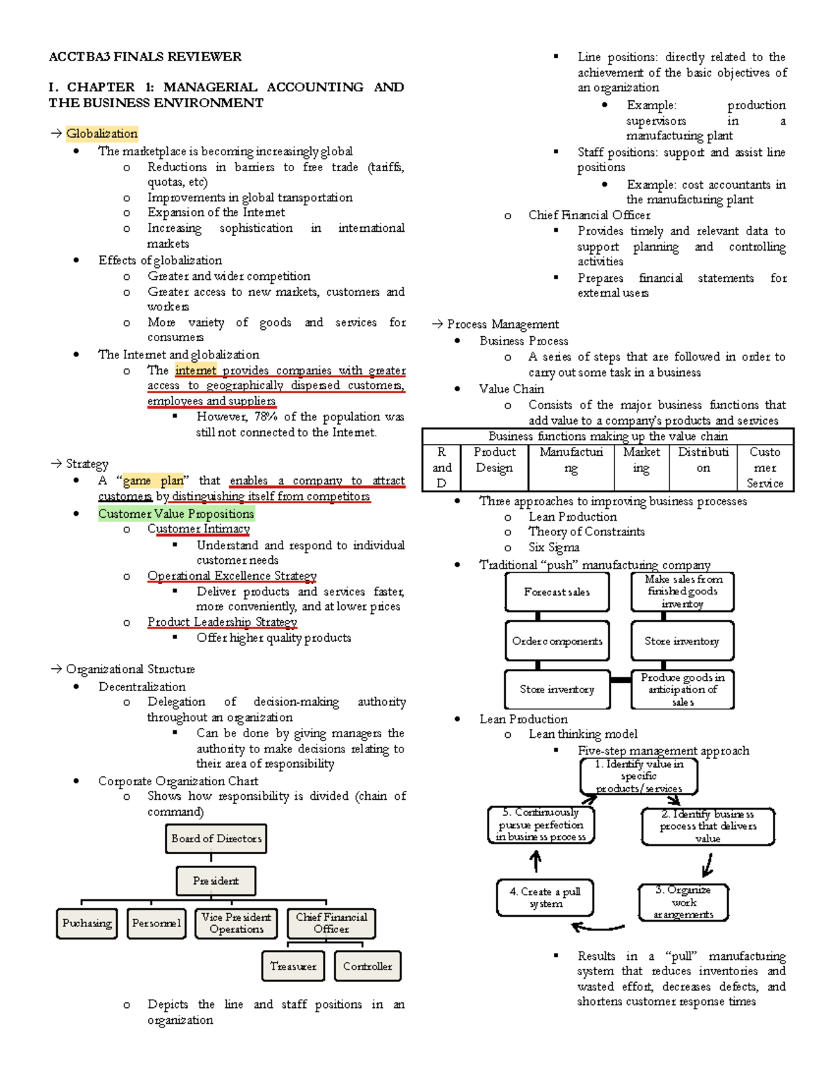 Management-accounting-reviewer compress - ACCTBA3 FINALS REVIEWER I. CHAPTER 1: MANAGERIAL - Studocu