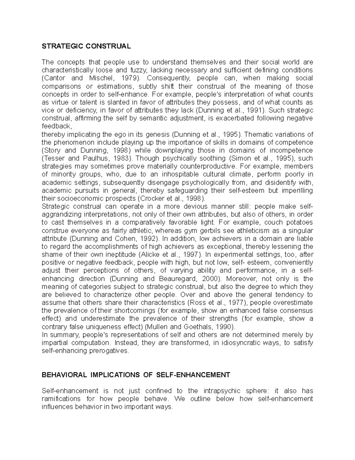 Strategic Construal - STRATEGIC CONSTRUAL The concepts that people use ...
