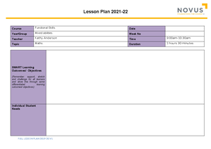 2021-22 Lesson Plan 050122 WED AM - Course Functional Skills. Date 05 ...