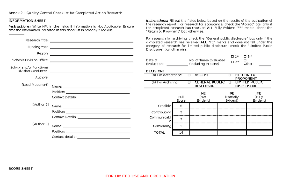 2 - COmment - INFORMATION SHEET Instructions: Write N/A in the fields ...