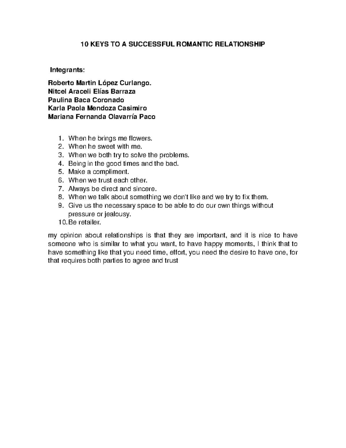 10 KEYS TO A Successful Romantic Relationship - 10 KEYS TO A SUCCESSFUL ...