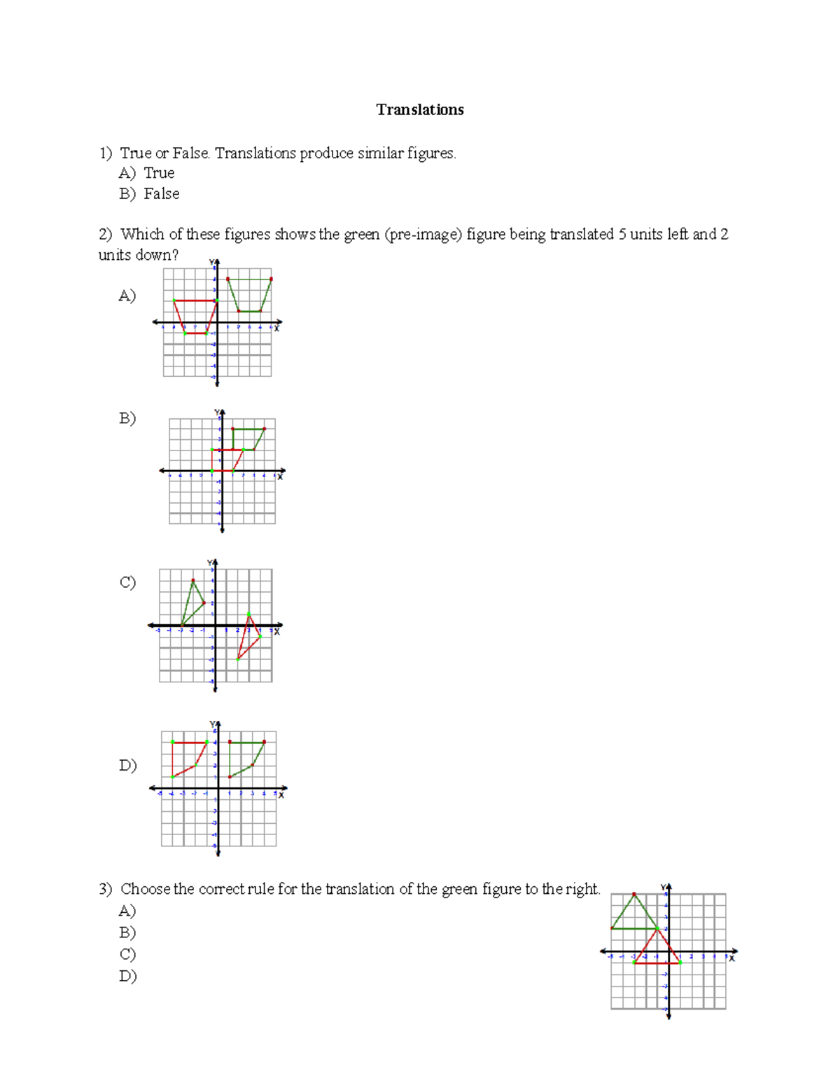 Q2 Q2 Translations Math Test Teacher Used For Content Translations