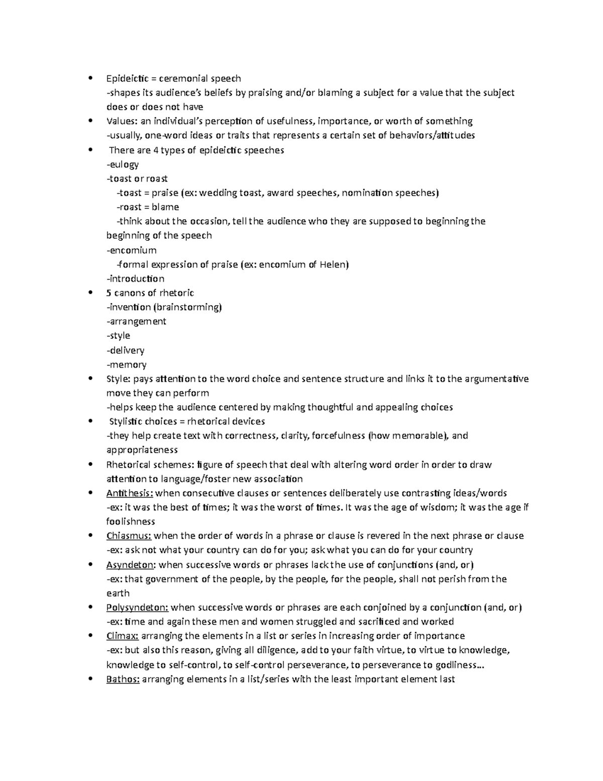 Ceremonial speech - Ansley Dyer - Epideictic = ceremonial speech ...