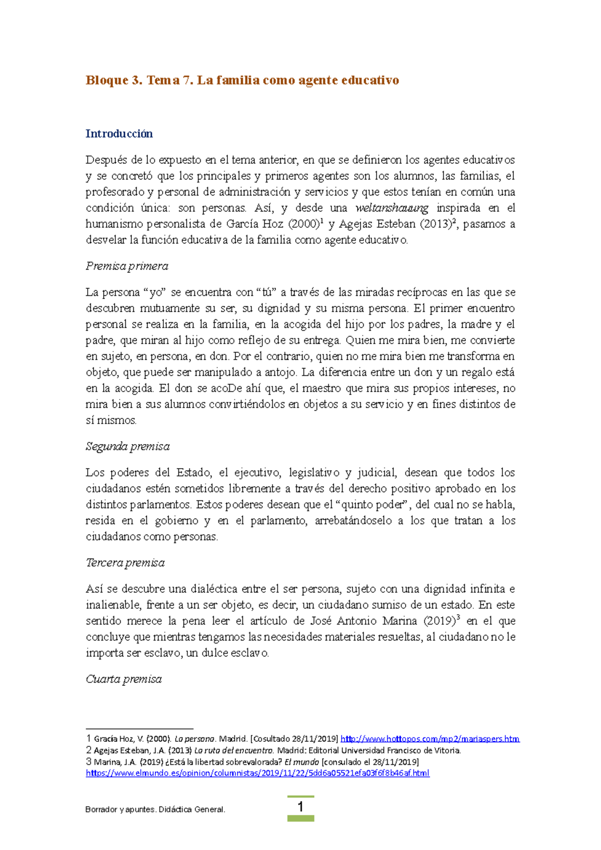 Tema 6 la familia como agente educativo - 1 Bloque 3. Tema 7. La ...