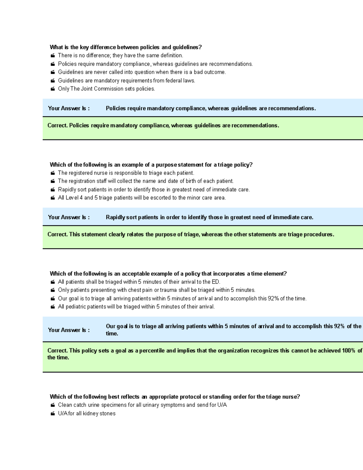 Triage Fundamentals 4 Triage Policy, Procedures, and Guidelines - What is the key difference ...
