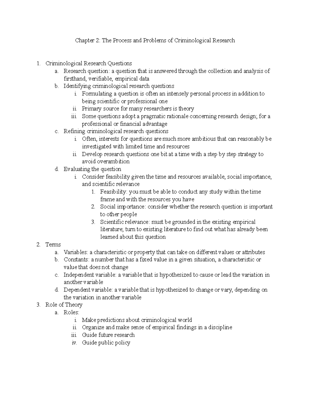 Chapter 2 - Chapter 2: The Process and Problems of Criminological ...