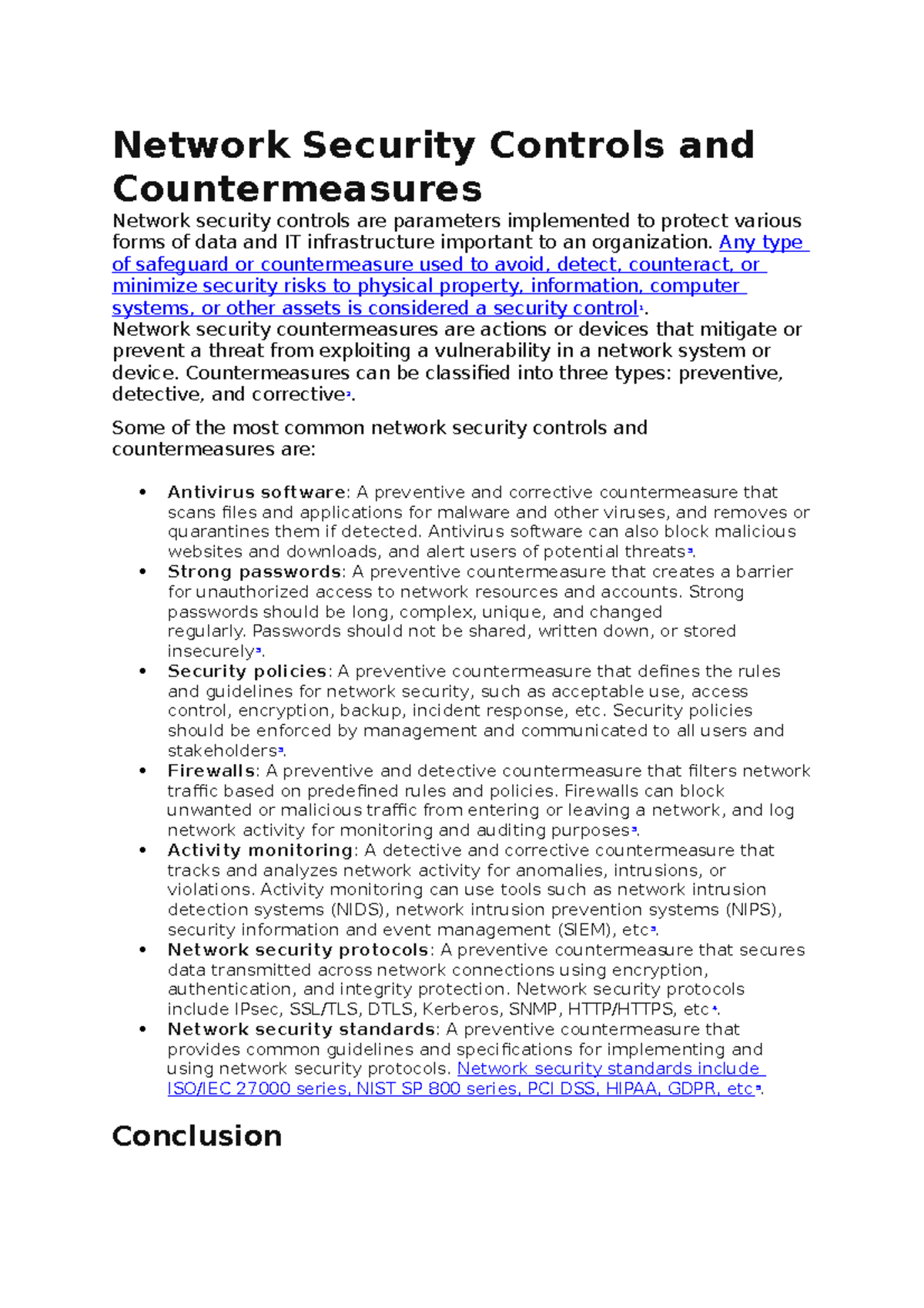 Network Security Controls and Countermeasures - Network Security Controls and Countermeasures ...