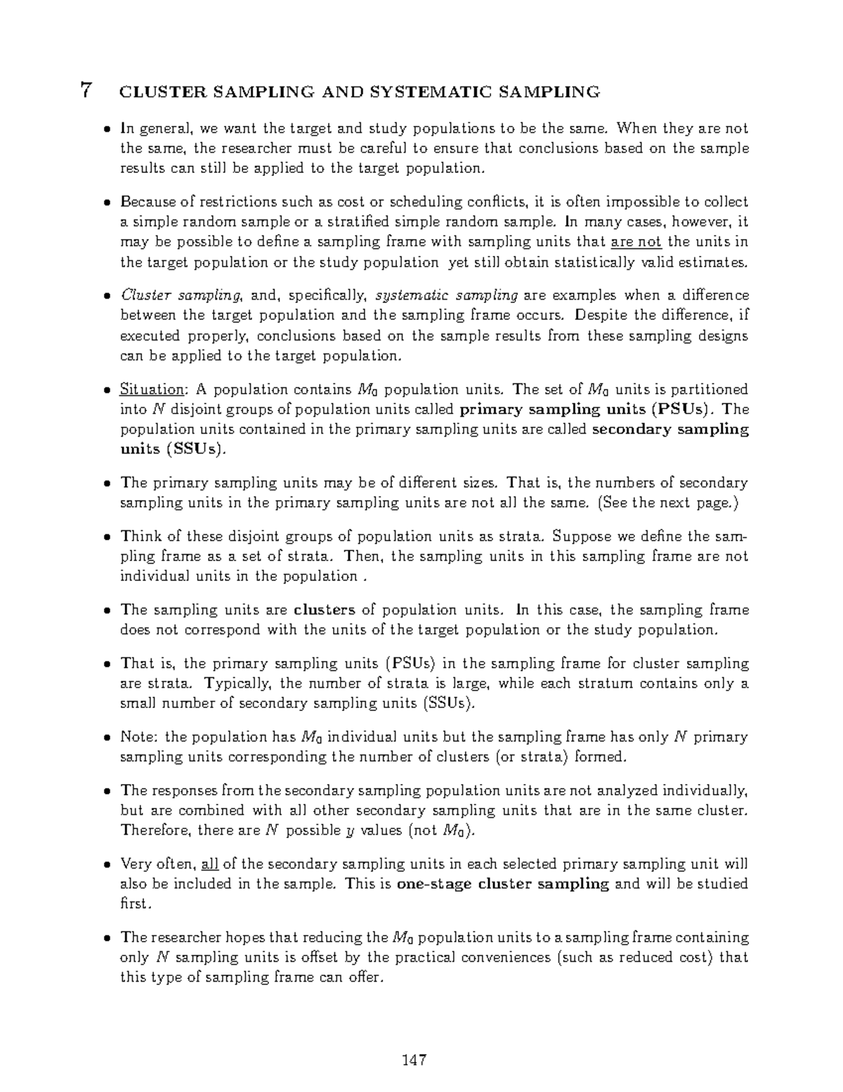 Prob - helps to undertand - 7 CLUSTER SAMPLING AND SYSTEMATIC SAMPLING ...