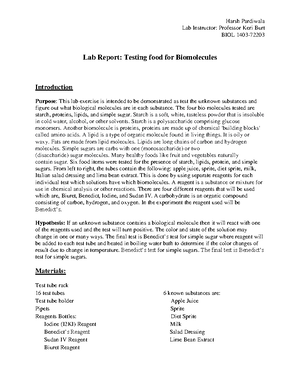 Temperature lab report - Biology 1406 Lab Report 1: Enzymes ...