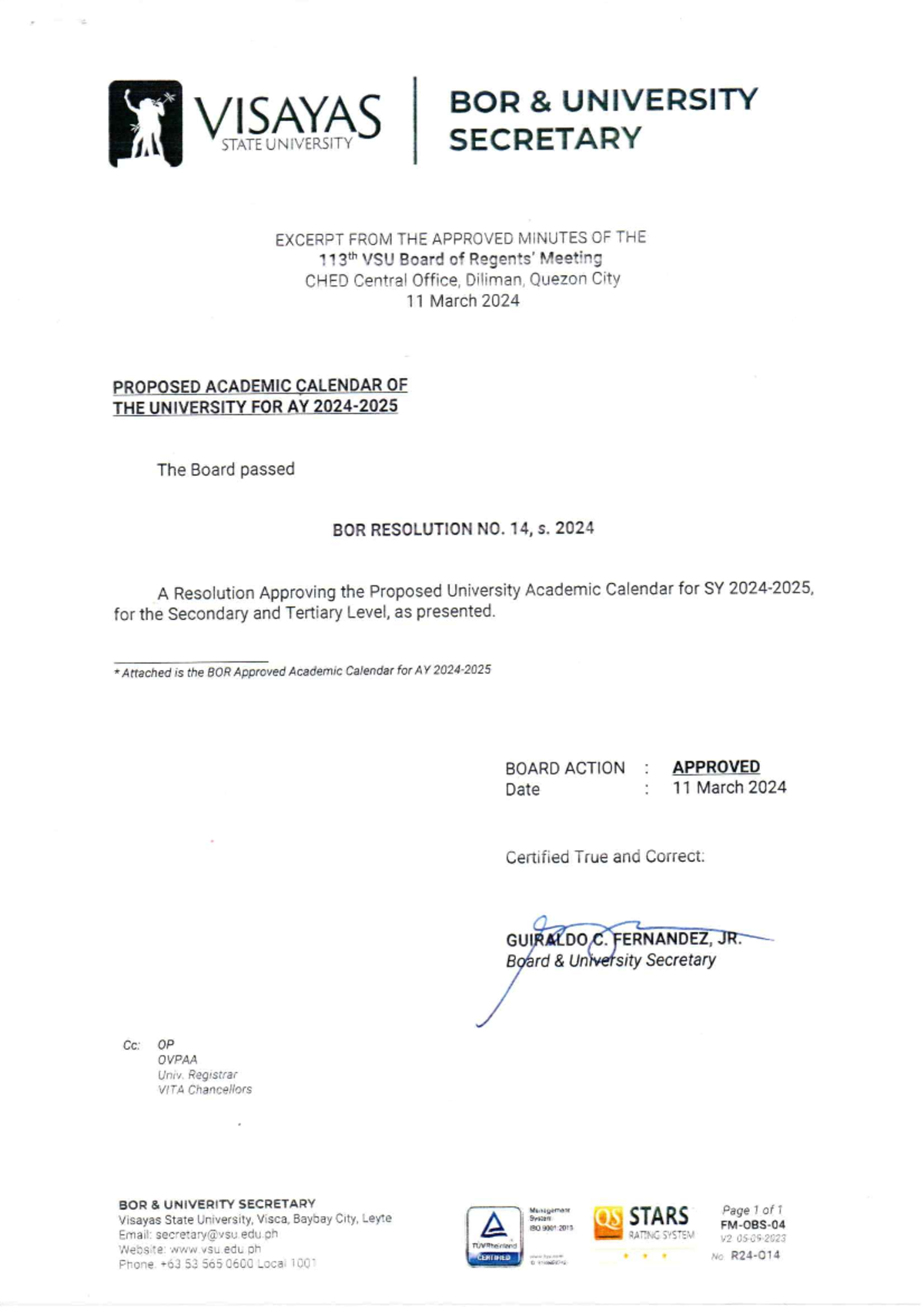 BOR-Resolution-No - wweww - Agricultural Botany - Studocu