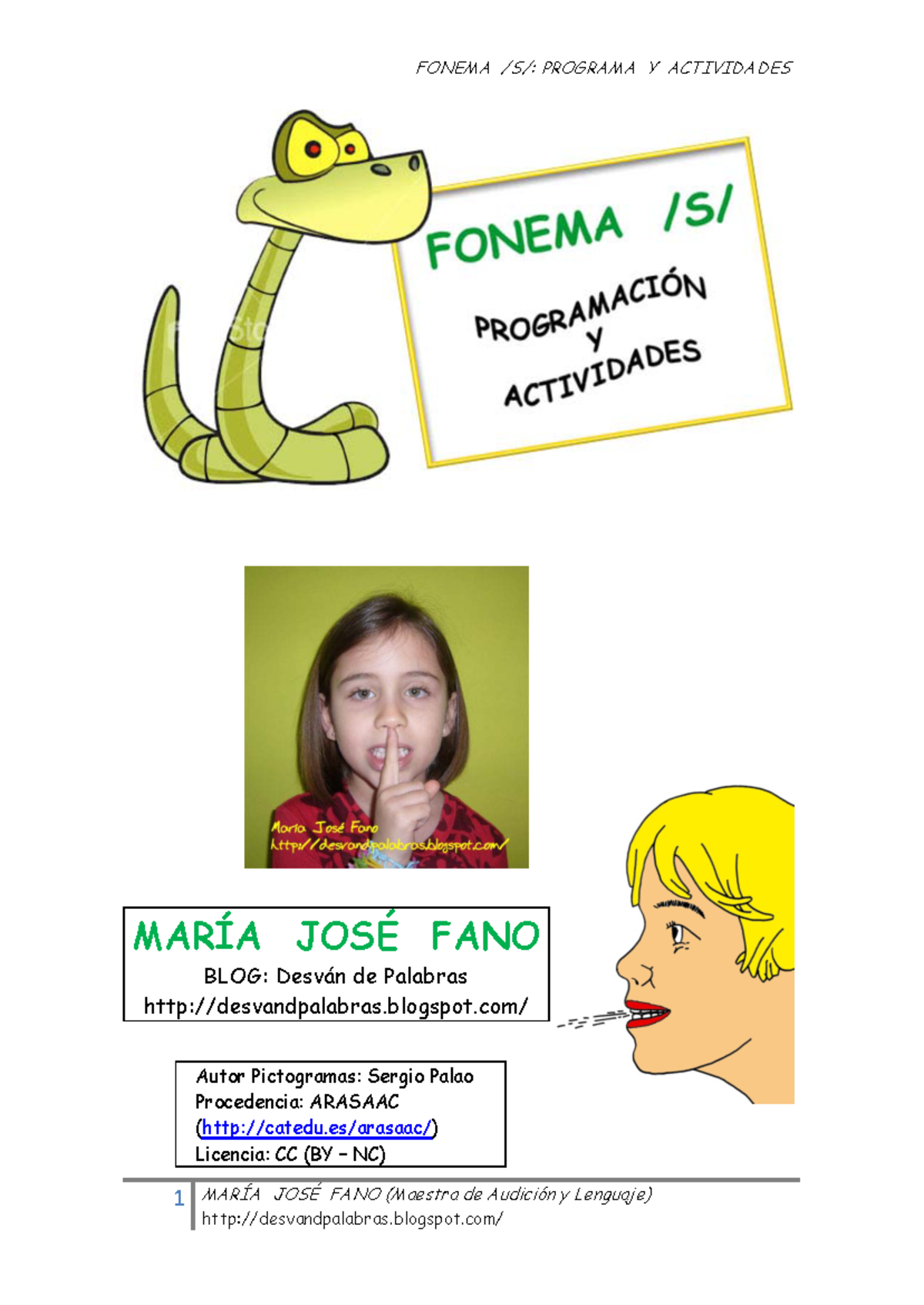 Microsoft Word - Fonema S.docx - fonema s - 1 MARÍA JOSÉ FANO (Maestra ...