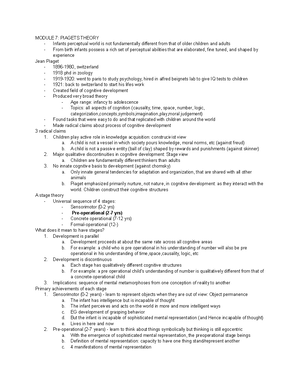 Unit 1 notes - Child Psychology – Unit 1: 1 - themes and methods in ...