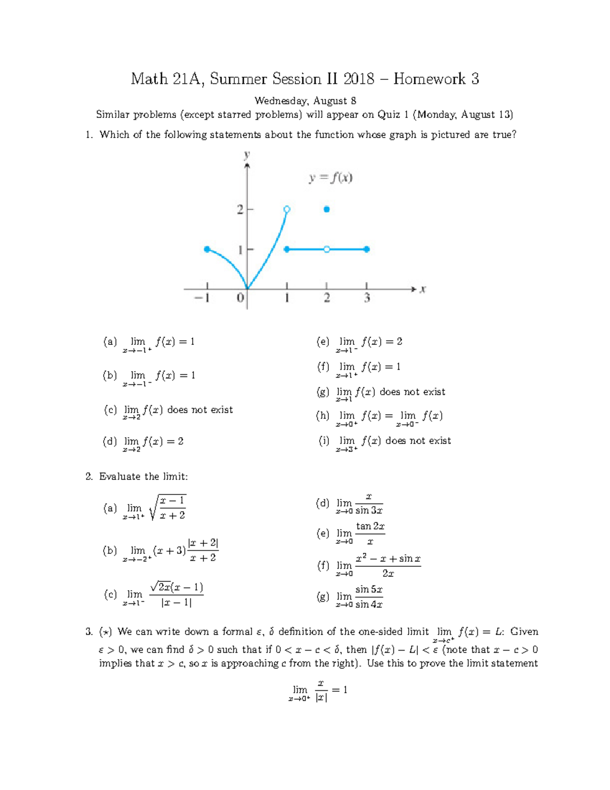 HW3 - Homework practice 3 - Math 21A, Summer Session II 2018 – Homework ...