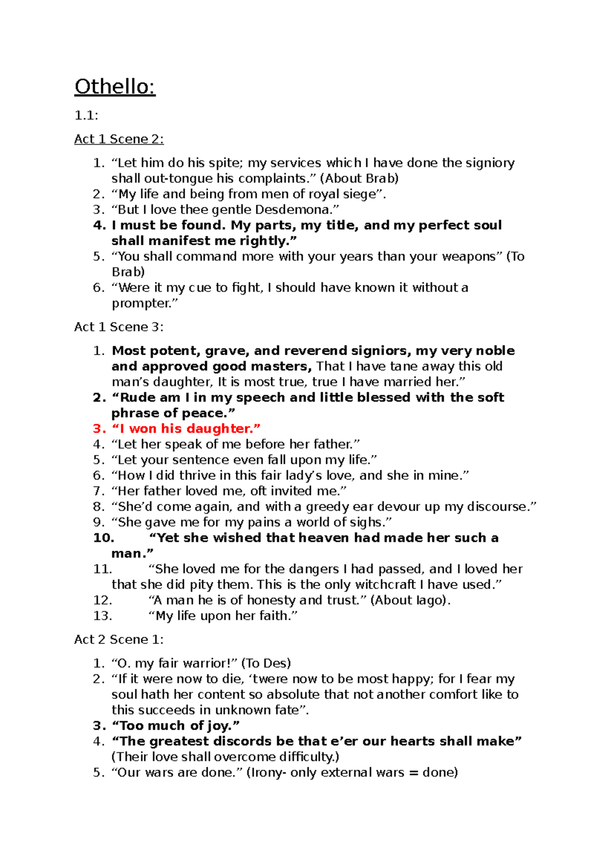 Famous Othello Quotes at Arthur Snipes blog