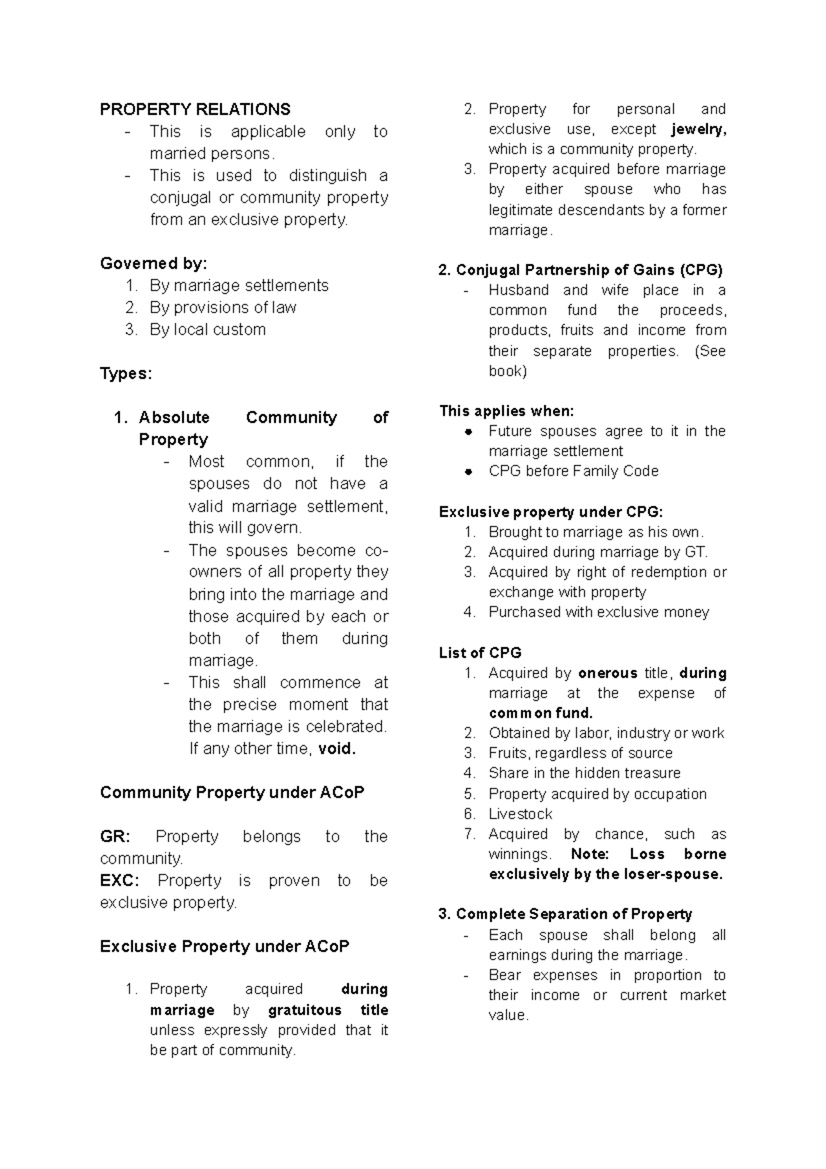 Untitled document - Chapter 3 - PROPERTY RELATIONS - This is applicable ...