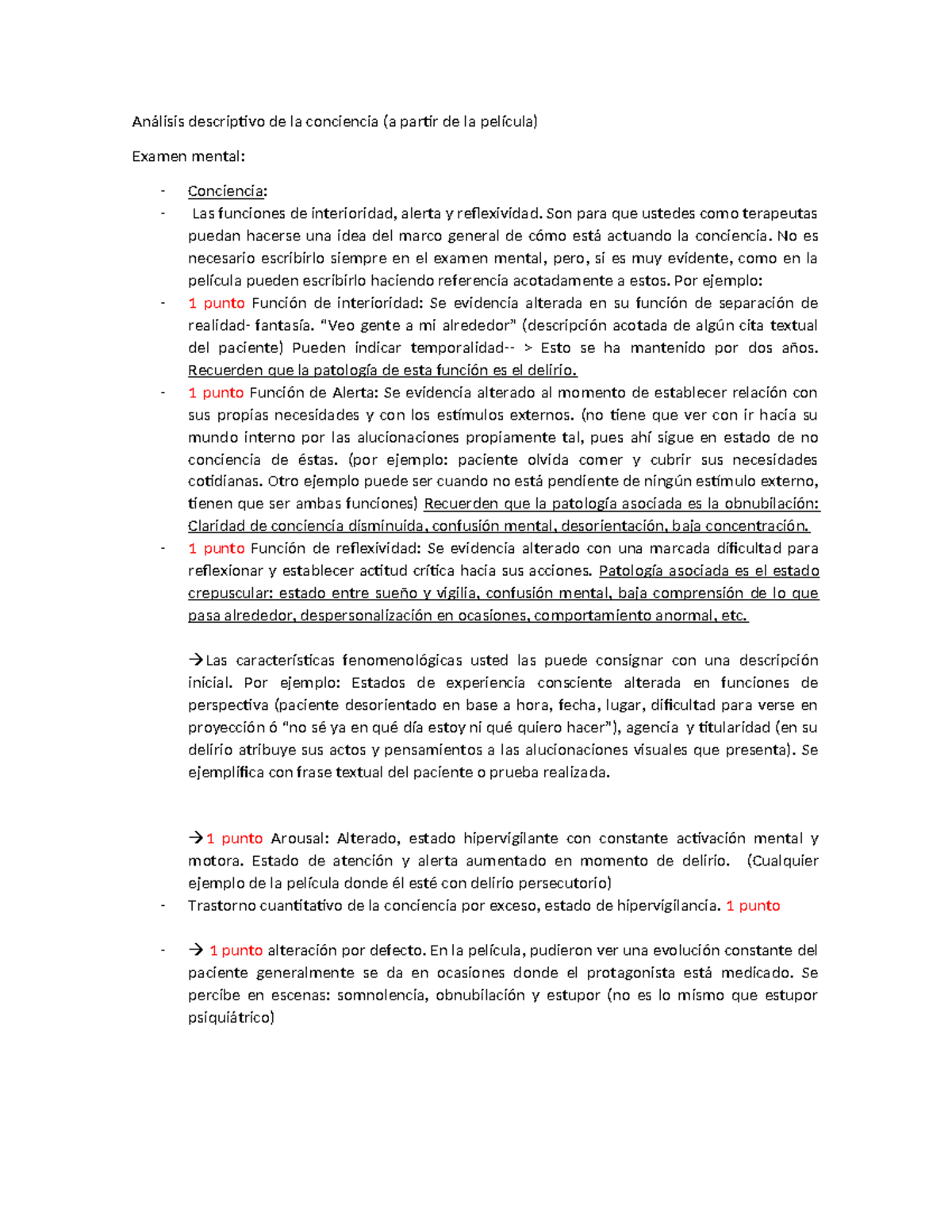 Análisis descriptivo de la conciencia - Son para que ustedes como ...