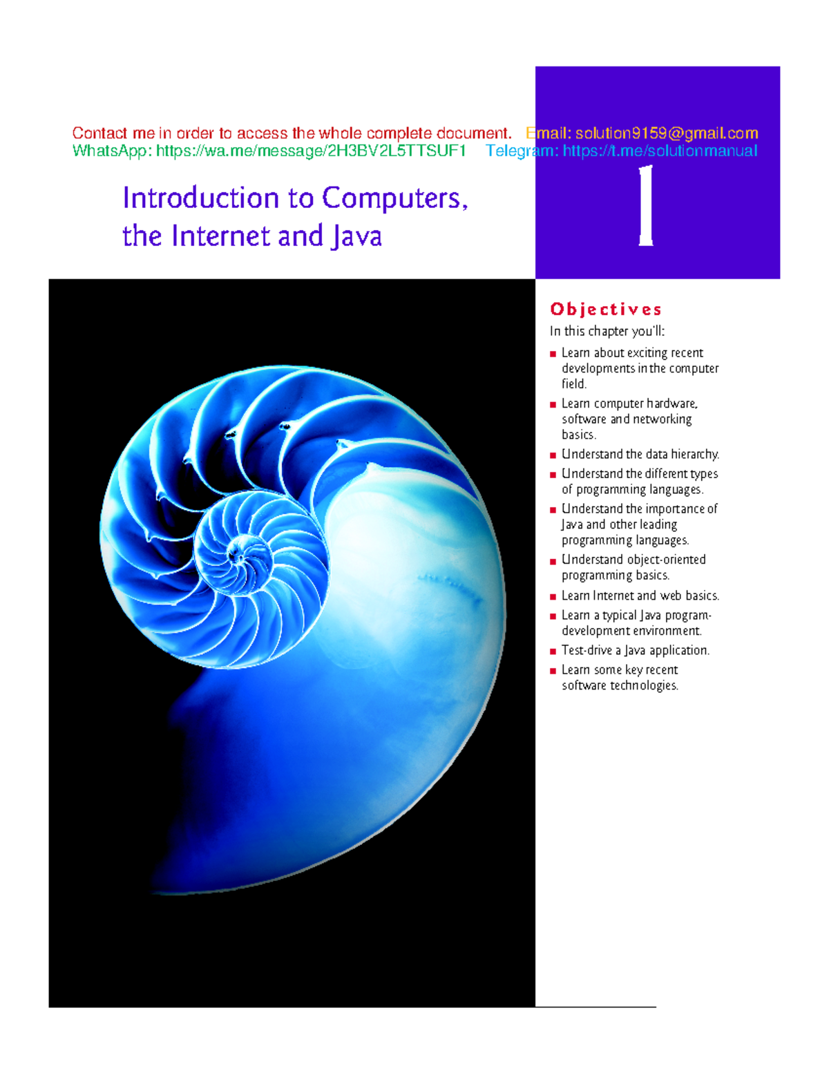 Solution Manual for Java How to Program Early Objects 11th edition Paul Deitel & Harvey Deitel ...