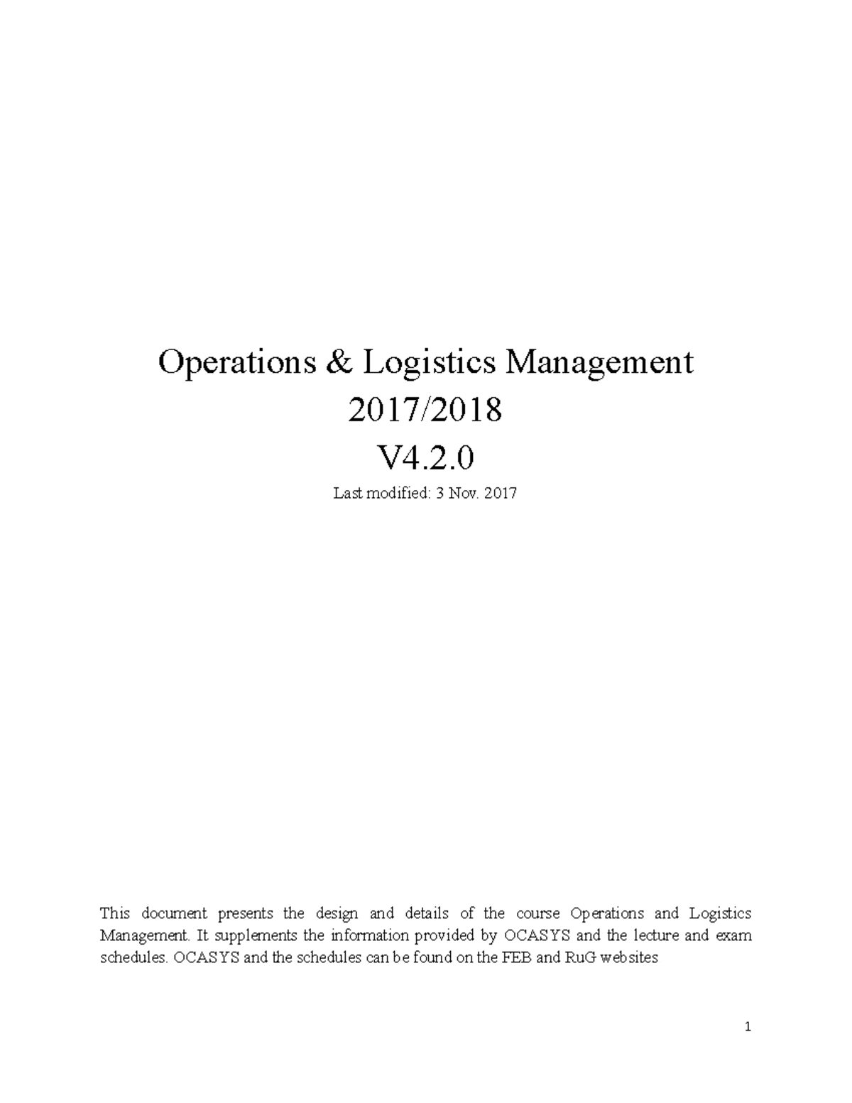 Operations and Logistics Management Course Manual V4.2(2) - Operations ...