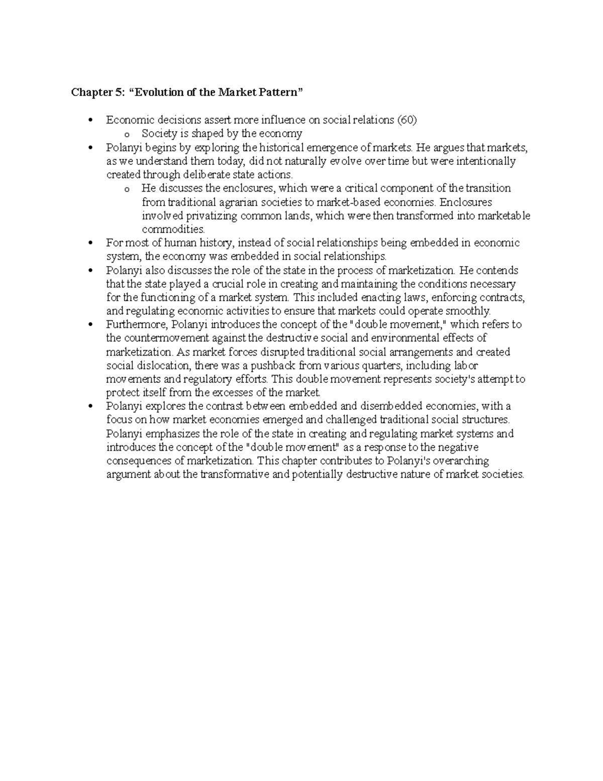 Chapter 5 - The Great Transformation - Chapter 5: “Evolution of the ...