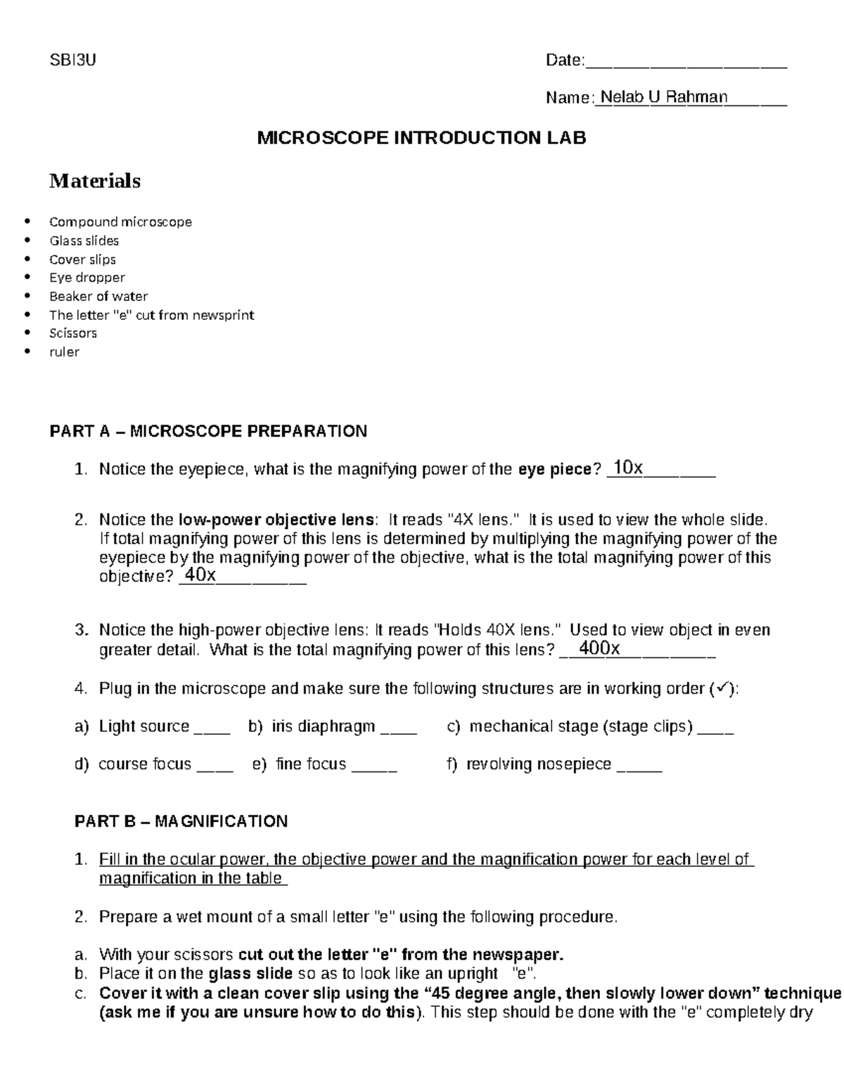 4. Microscope Activity Lab - Studocu
