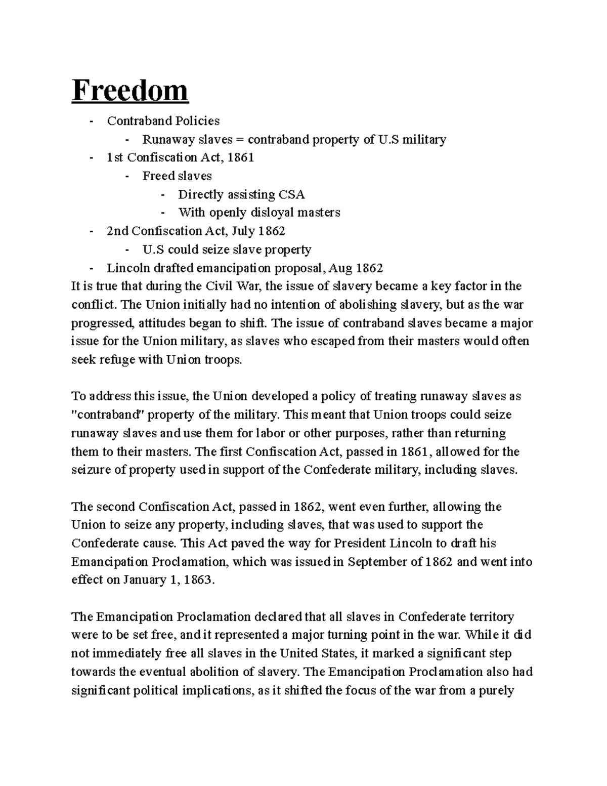 33333 Freedom - lecture notes Rachel Gunter - Freedom Contraband ...