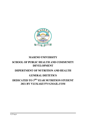 Intro TO Behavioural Sciences Final - Department NUTRITION AND ...