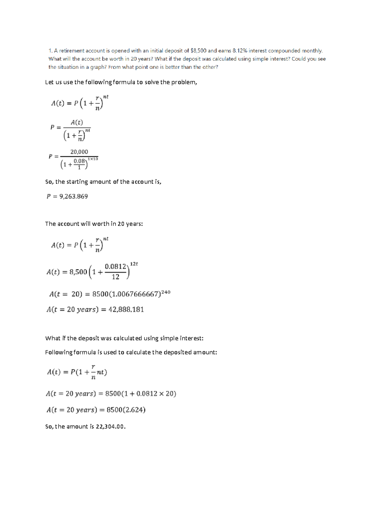 Assignment-Unit5 - Assignment - MATH 1201 - Let us use the following ...