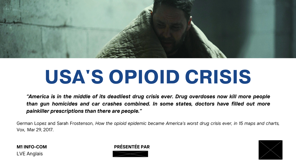 M1 Infocom C.C.1 - Présentation Oral opioid crisis - USA'S OPIOID ...