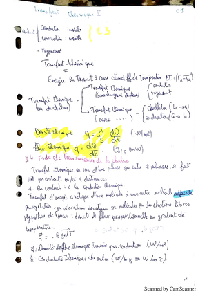 Série 2 Transfert de chaleur + Solution - Module : Transfert de Chaleur ...