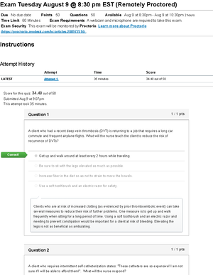 Capstone Module 9 Exam-Not graded Word - Module 9 Exam- Not graded Attempt Time Score Submitted ...