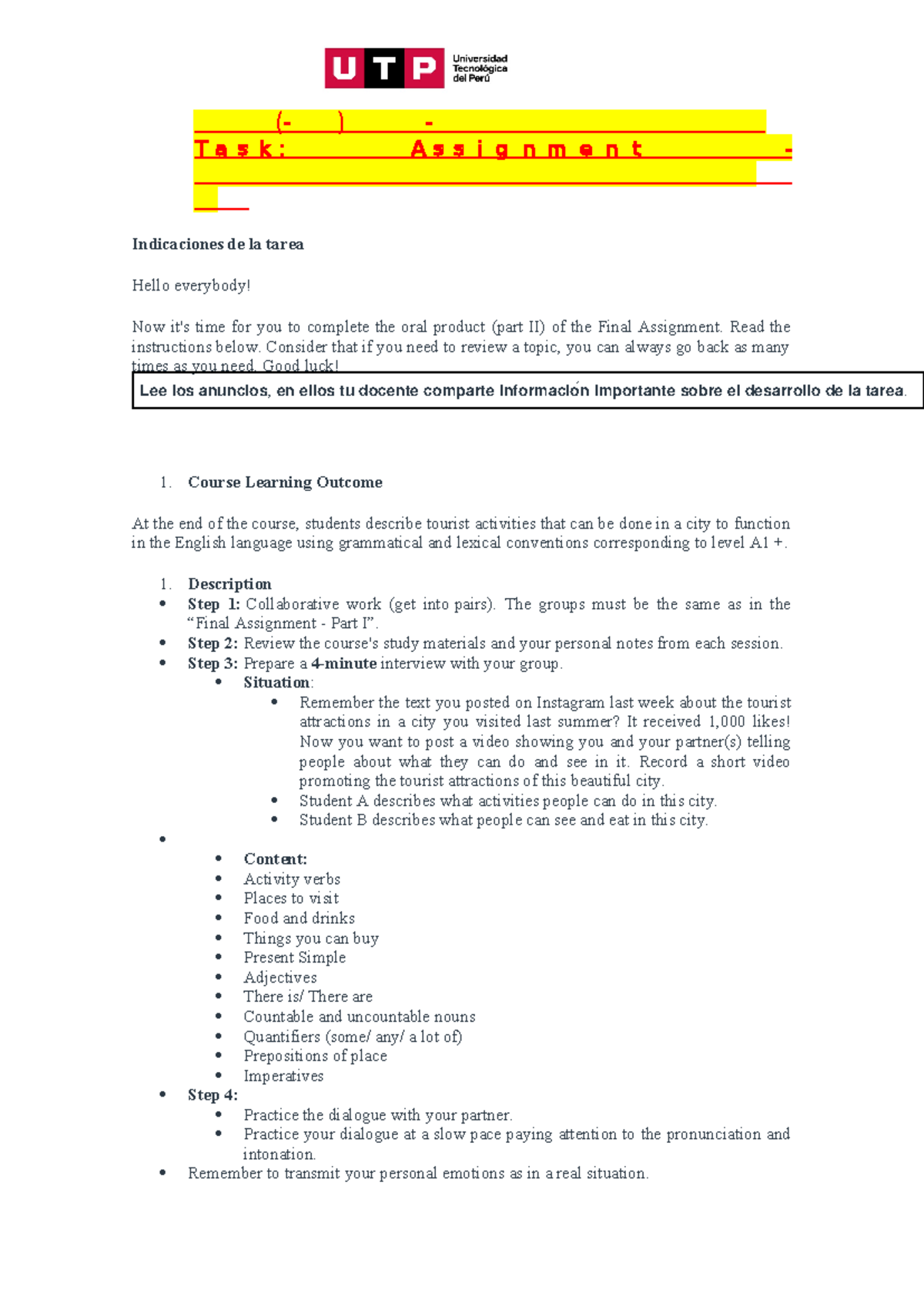 🔴 (AC-S18) Week 18 - Task Assignment - Final Assignment Part II. (terminado) - 🔴 (-A A )A 18 ...