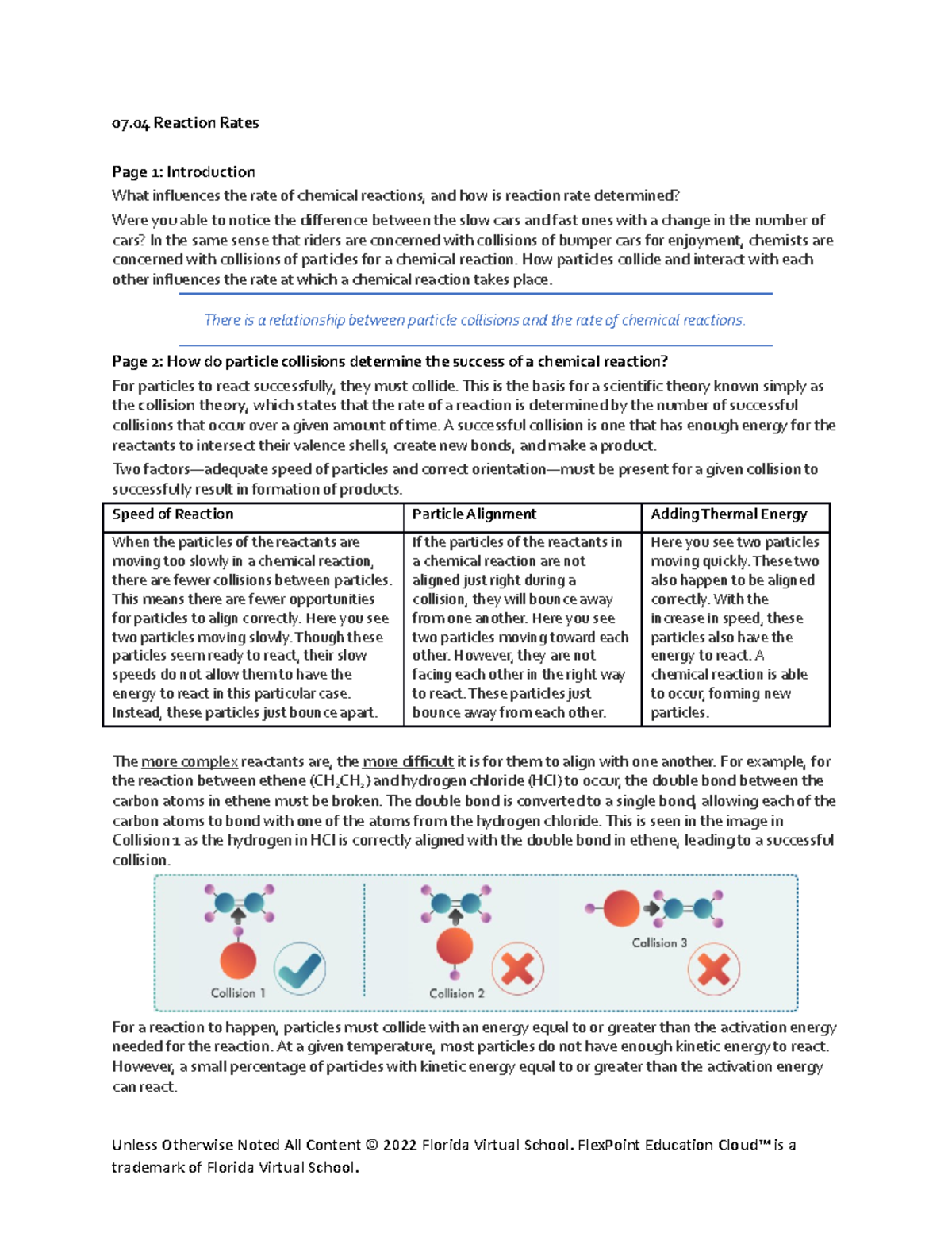 7.04 chemistry notes - Reaction Rates - 07 Reaction Rates Page 1 ...