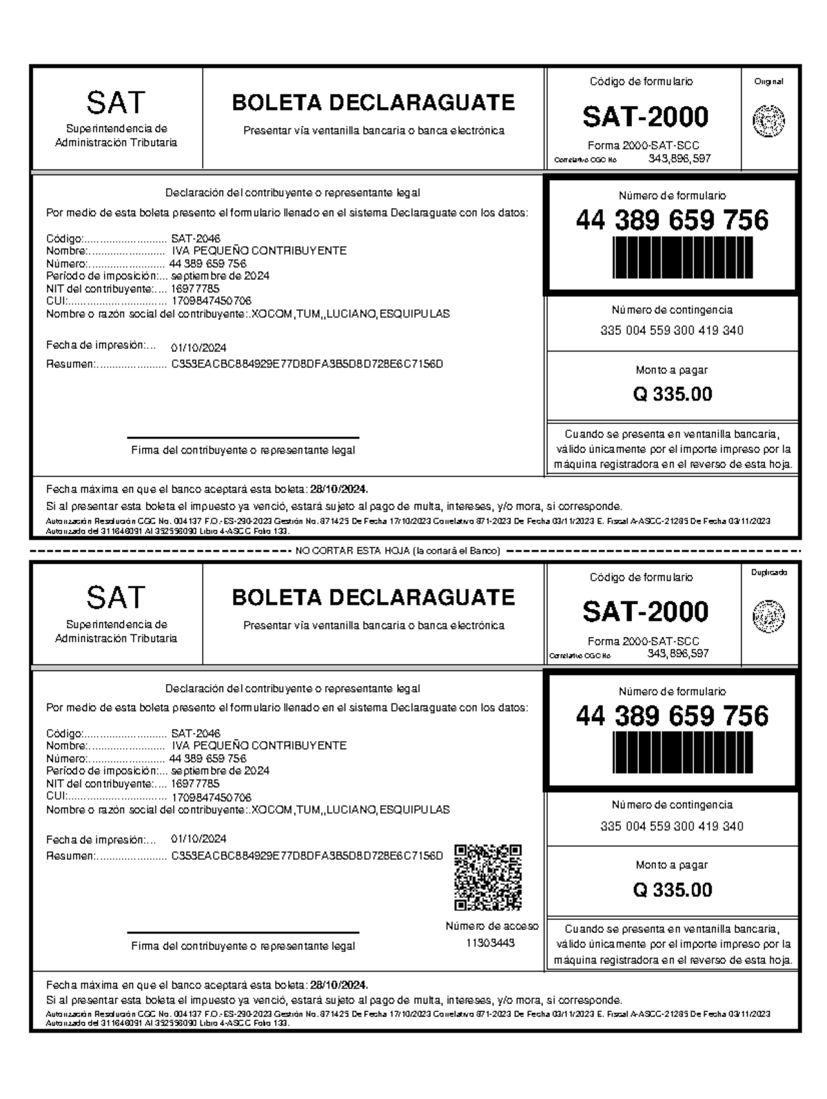 Declaraguate Septiembre 2024 - SAT Superintendencia de Administración ...