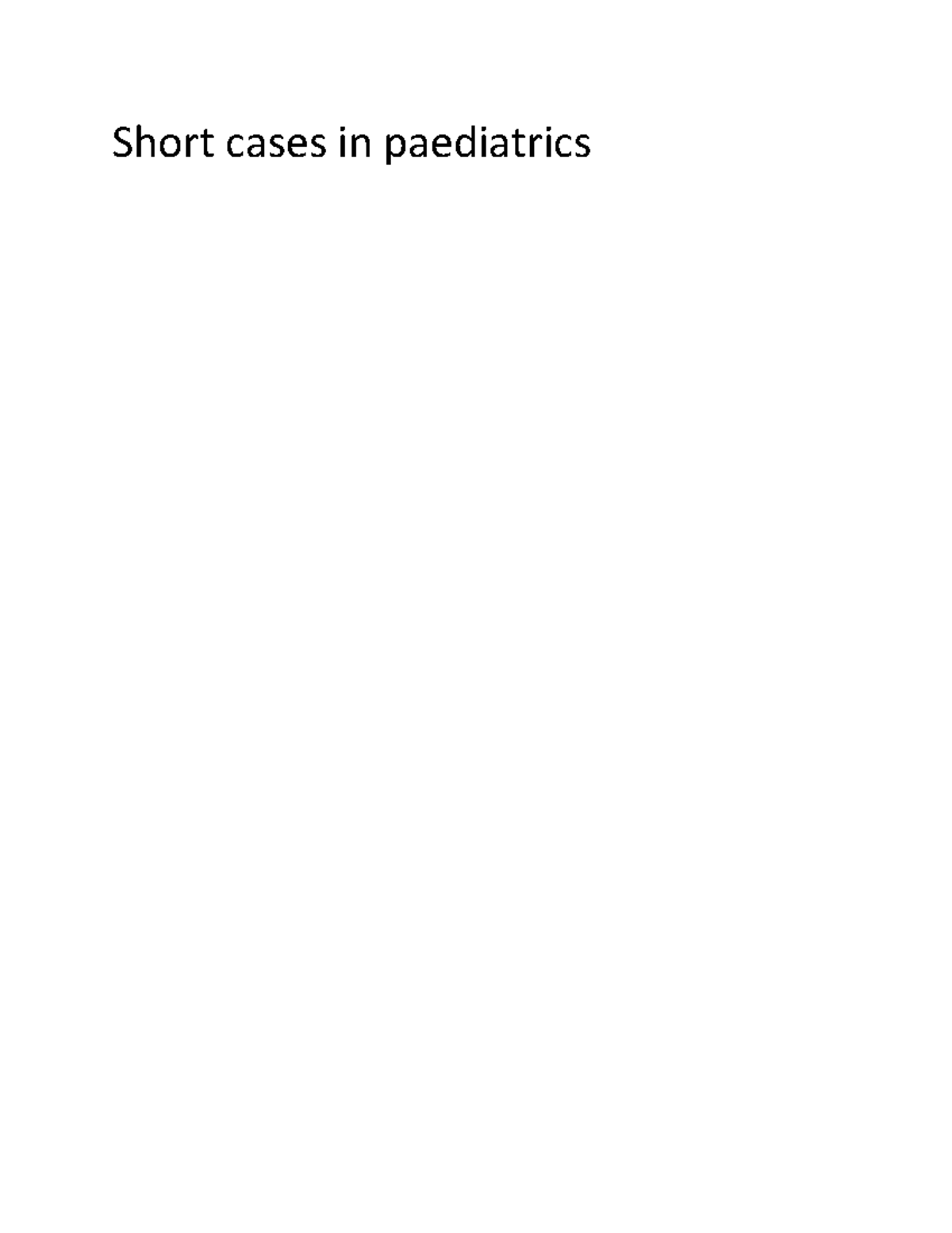 Short Cases in Paediatrics 230814 074727 - Short cases in paediatrics ...