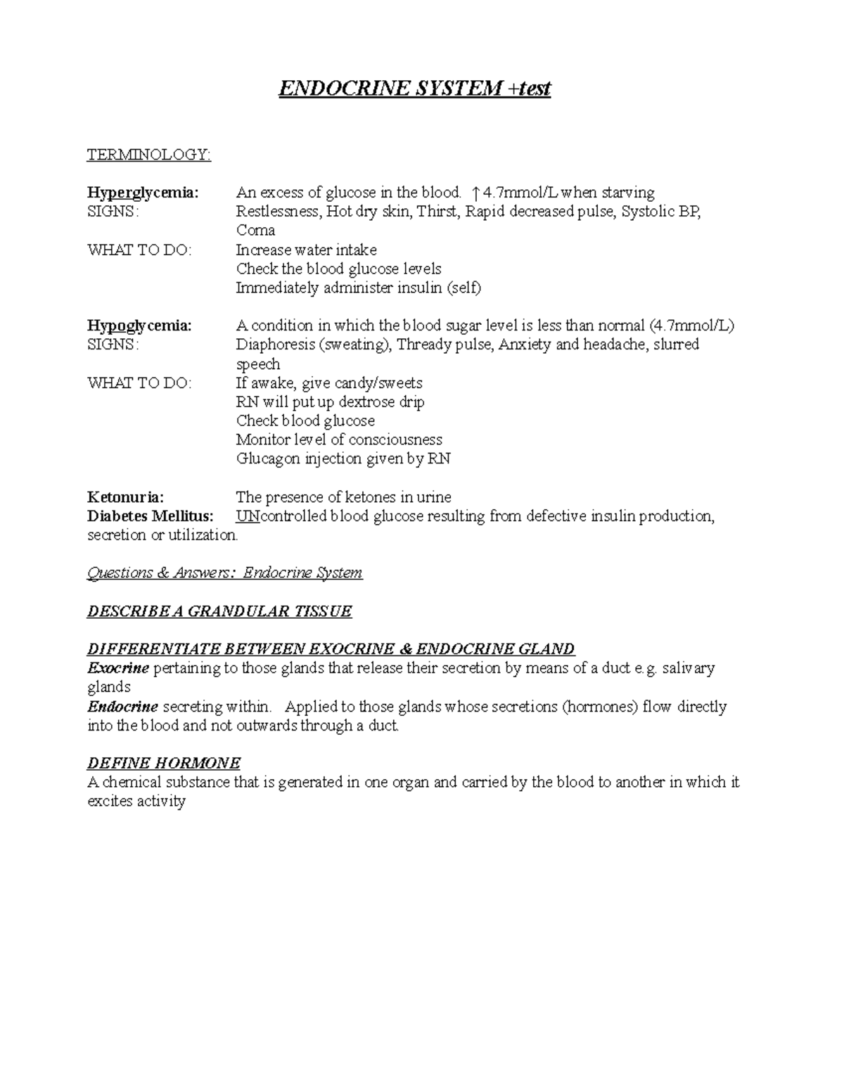 9 Endocrine System - Information tech and nursing - ENDOCRINE SYSTEM ...