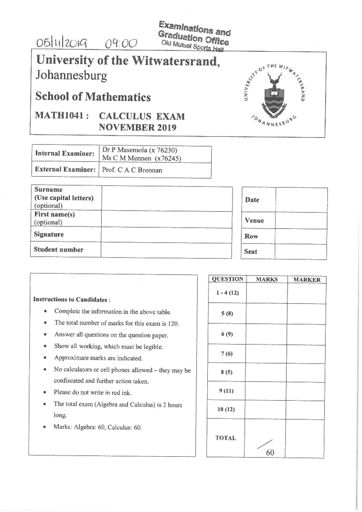 MATH1041 - Calculus - MATH1014 - Studocu