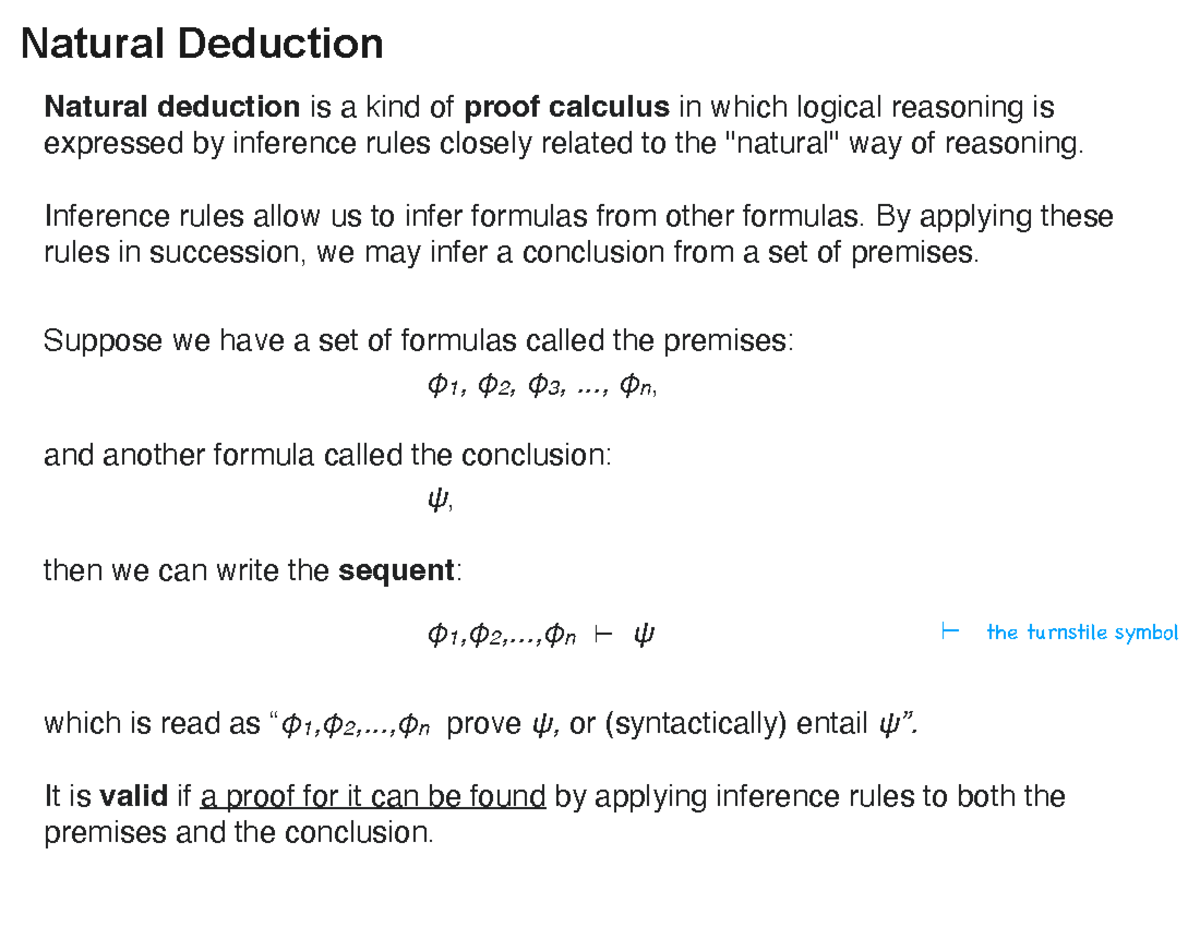 CSE259S24L2p1 - Lecture notes to study - Natural Deduction Natural ...