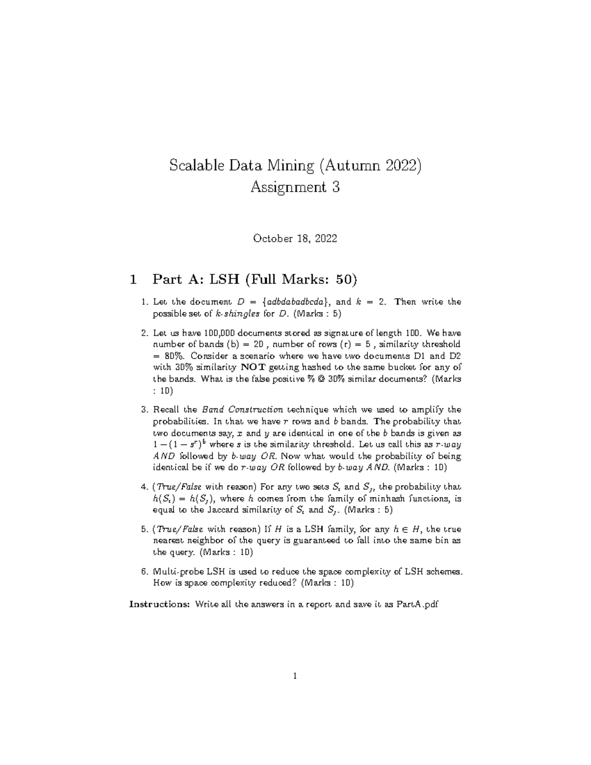Sdm Assignment Lsh Streaming Faiss Scalable Data Mining Autumn 2022 Assignment 3 October 18