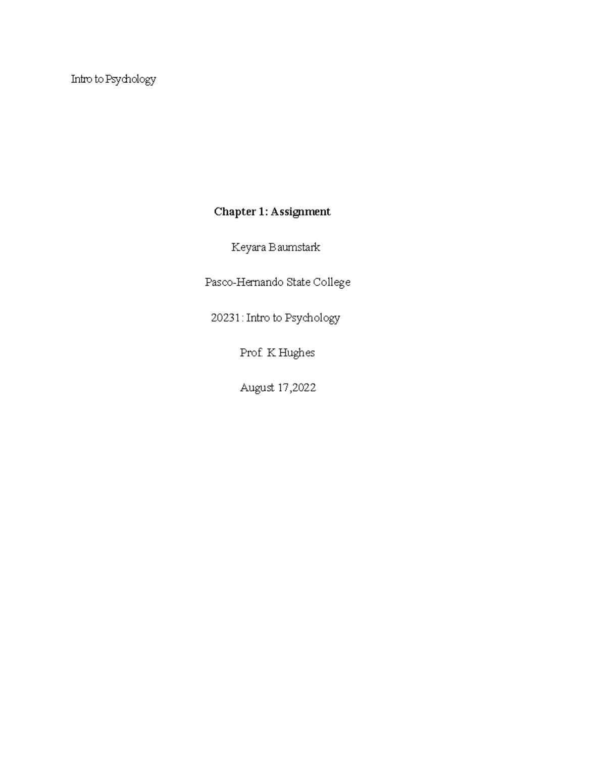 Document 3 (1) - chpter 2 - Intro to Psychology Chapter 1: Assignment ...