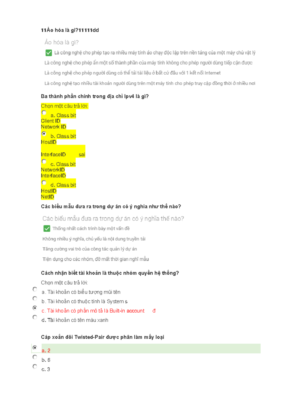 [123doc] - cau-hoi-trac-nghiem-mon-quan-tri-mang-trong-ehou - 11 Ảo hóa là gi?11111dd Ba thành ...